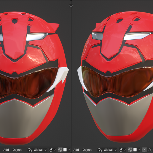 STL file Tokumei Sentai Go-Buster Red Buster fully wearable cosplay helmet 3D printable STL file ...
