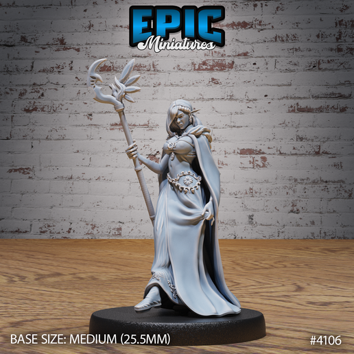 3D file Elf Queen Walking ‧ DnD Miniature ‧ Tabletop Miniatures ...