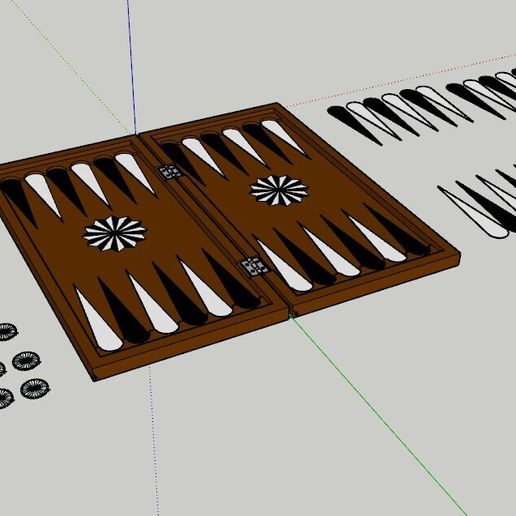 ♟ backgammon・ STL File for 3D printing・Cults