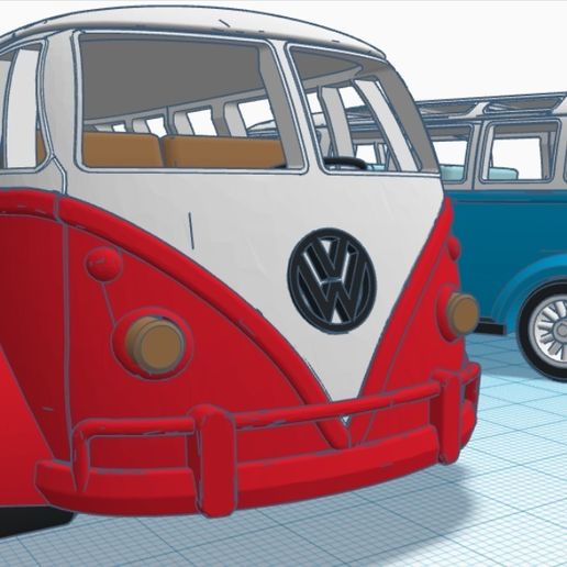 🚌 Vw Bus Racing design・Free STL File for ・Cults