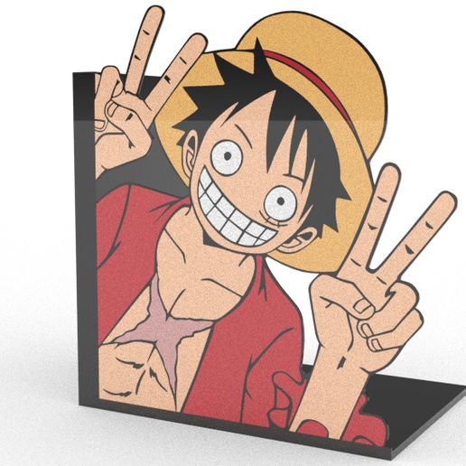 📚 BOOK HOLDER ONE PIECE LUFFY・ STL File for 3D printing・Cults