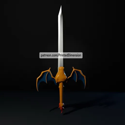 🗡️ Charizard Sword・ STL File for 3D printing・Cults