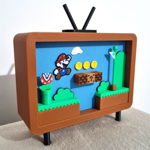 🎚️ Super Mario Bros Level 2 / Retro Television (.3mf Only)・Free 3MF ...