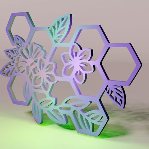 💐 Hexagon flower・Free STL File for 3D printing・Cults