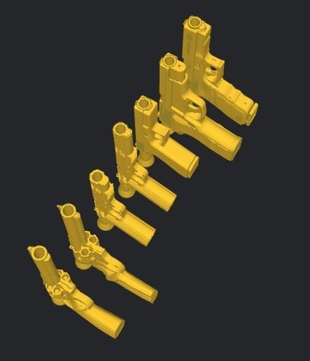 🔫 SNUFF INHALER PISTOL COLLECTION 7 MINIATURE MODELS SNIFFER INHALATION ...