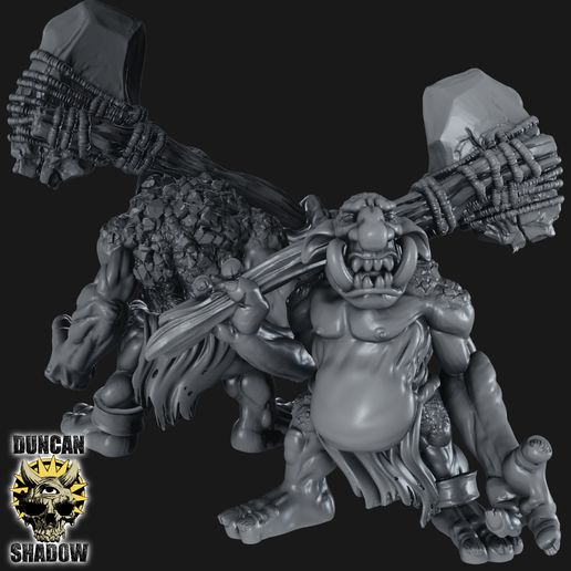 🔫 Stone Trolls with Great Weapons (Pre Supported)・ 3D File for 3D ...