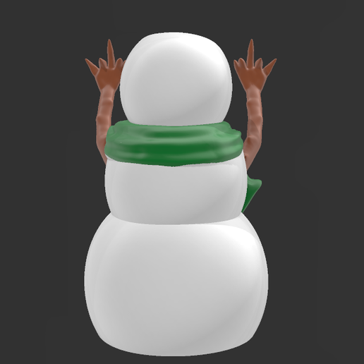 ☃️ Rude middle finger snowman・ STL File for 3D printing・Cults