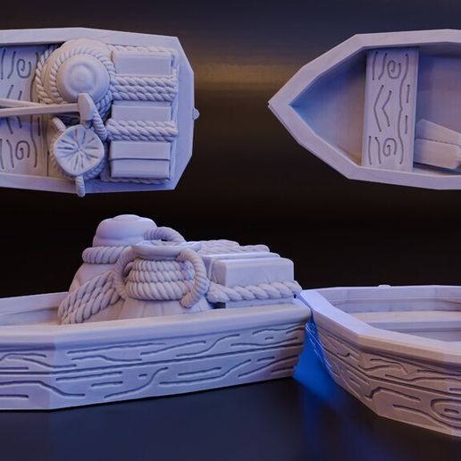 👹 Rowboat + Rowboat Mimic (DND / TTRPG)・Free STL File for 3D printing・Cults