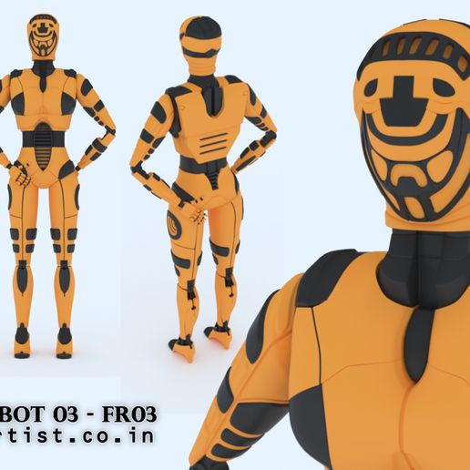 ♀️ Female Robot 3 - FR03・Fichier STL pour Impression 3D・Cults