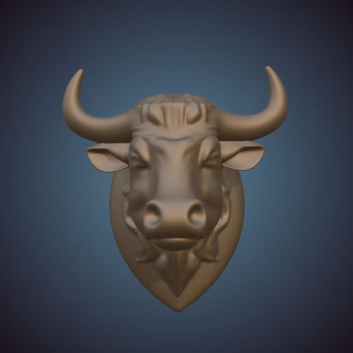 🐂 Ox Head Carving・ STL File for 3D printing・Cults