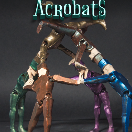 🎪 The Articulated Acrobats・ 3D File for 3D printing・Cults
