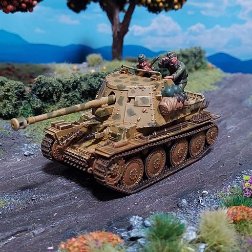 🪖 Marder III H mit Pak40 + crew・ 3D File for 3D printing・Cults