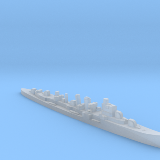 STL file HMS Delhi cruiser 1:3000 WW2 ♟ ・3D printer design to download・Cults