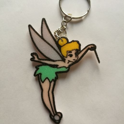 🗝️ Multicolor in one layer: Disney Tinkerbell Keychain - Keychain ...