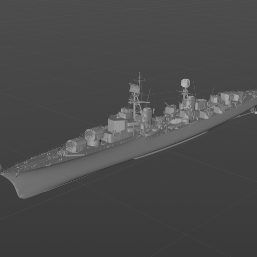 🚢 Digital model of the French destroyer Desaix・ OBJ File for 3D ...