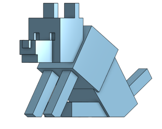 🐕 Minecraft Dog・ STL File for ・Cults