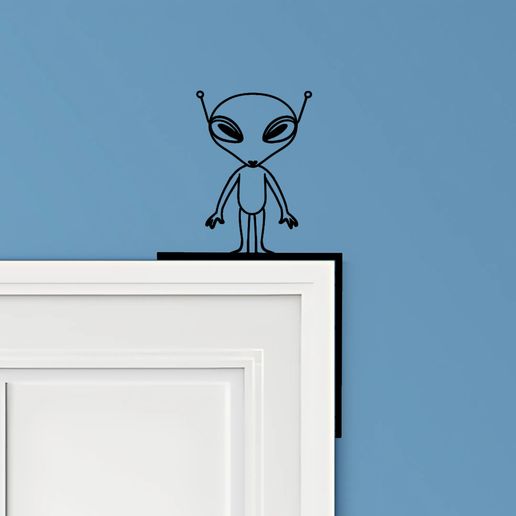 STL file Alien Door Corner Decor 👽 (OBJ)・3D printable design to ...