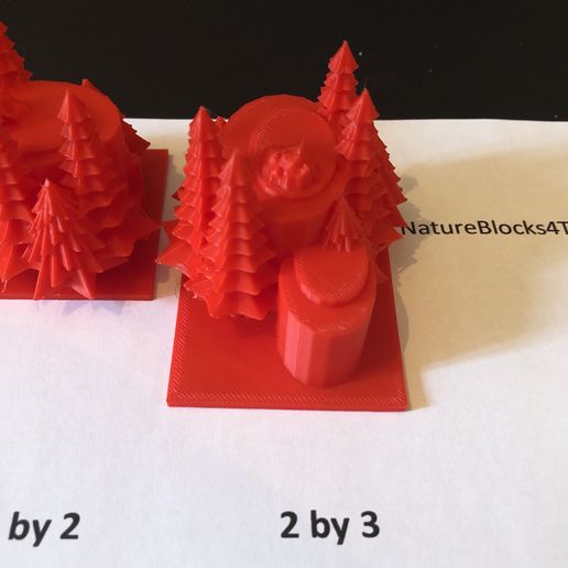 🎲 Nature Blocks 04 TreesCliff・Archivo STL para ・Cults