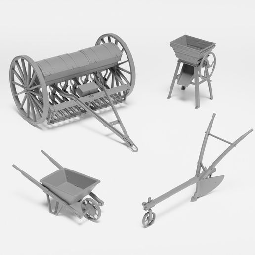 🚜 Farm equipment - Vintage Agricultural Tools 1/35 - supported・ STL ...