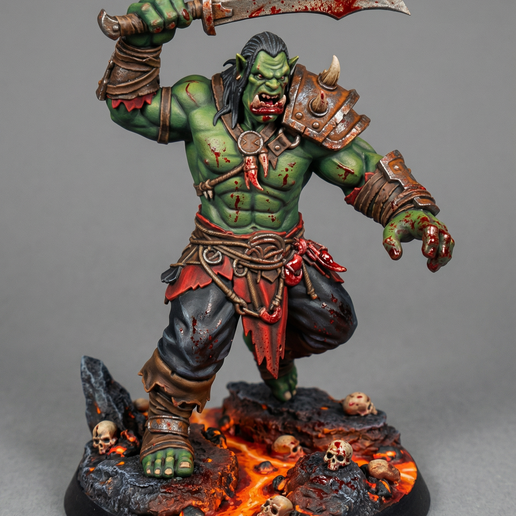 🆓 FREE Orc Berserker – Fantasy Miniature STL (32mm Tabletop RPG)・Free ...