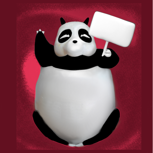 3D printed Panda Genma Saotome from Ranma 1/2・Cults