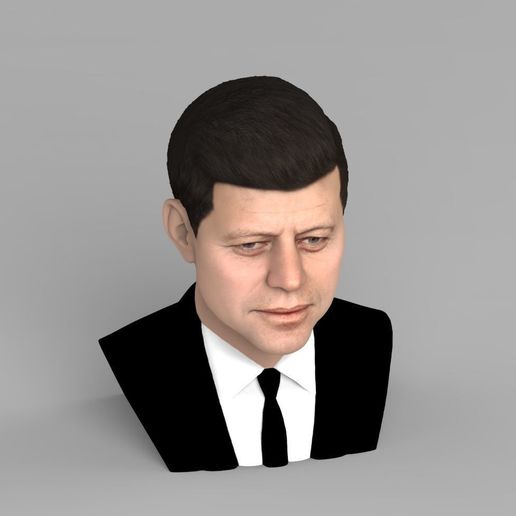 👤 John F. Kennedy bust for full color 3D printing・ 3D File for 3D ...