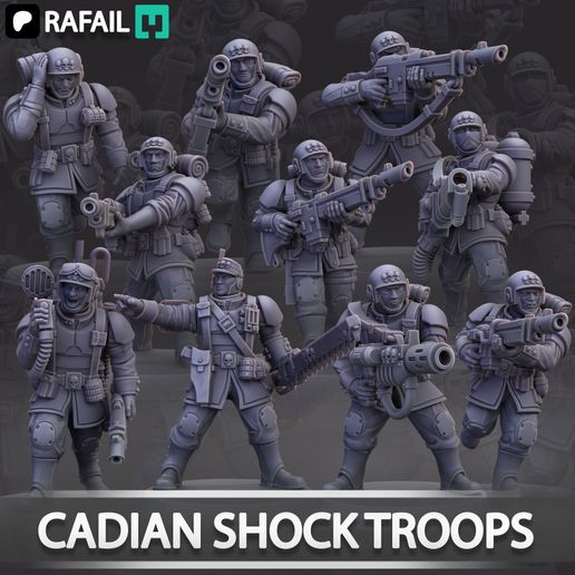 🔨 Cadian Shock Troops・ 3D File for 3D printing・Cults