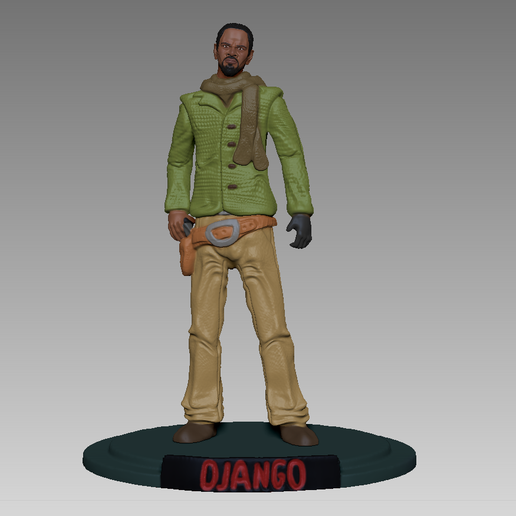 STL file django jamie foxx from django Unchained movie 🎬 ・3D printer ...
