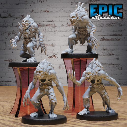 3D file Common Ghoul Set ‧ DnD Miniature ‧ Tabletop Miniatures ‧ Gaming ...