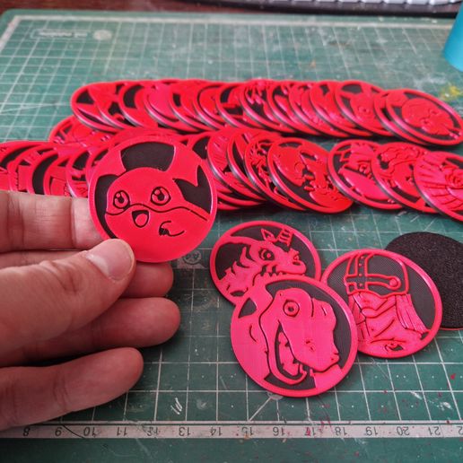 🐉 Digimon Collectible Coins collection (Mar'25)・ 3MF File for 3D ...
