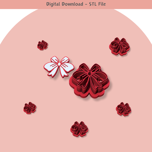 3D-Datei Bow 04 Clay Cutter for Polymer Clay | Digital STL File | Clay ...