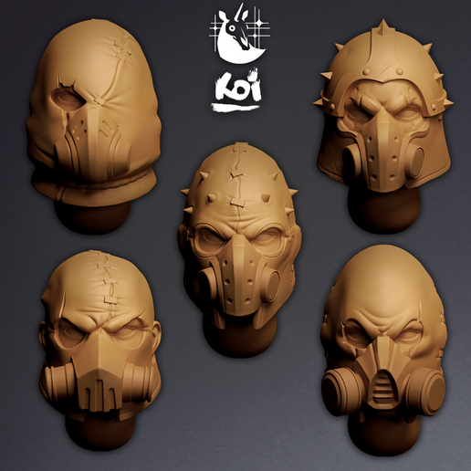 🔨 Black Breath Cult - Miniature Heads・ 3D File for 3D printing・Cults