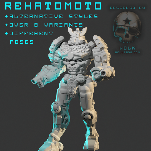 🎲 Rehatomoto American Mecha Variants・ 3D File for 3D printing・Cults