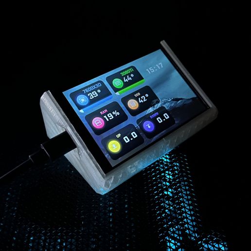 STL file Turing Smart Screen 3.5 inch holder / stand 💻 ・Model to ...