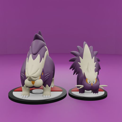 🐉 Pokemon No. 434, 435 Stunky, Skuntank・ STL File for 3D printing・Cults
