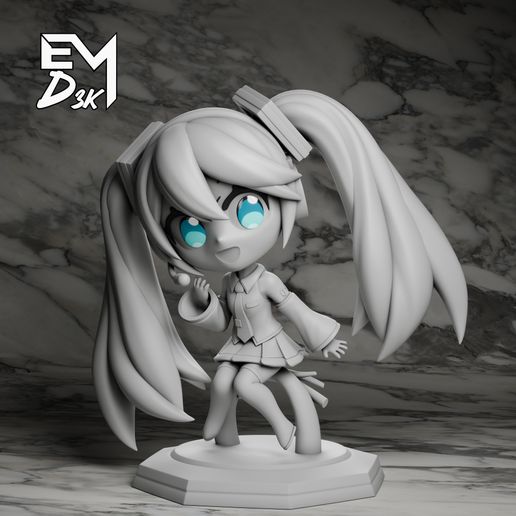 👧 Hatsune Miku (CHIBI)・ 3D File for 3D printing・Cults
