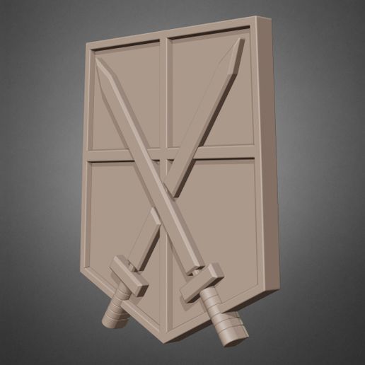 🪖 Attack On Titan Trainee Corps Emblem Logo for Cosplay・Free STL File ...