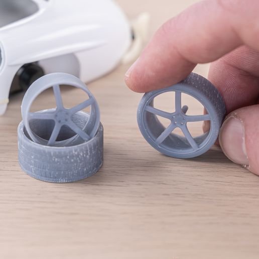 🚗 1/24 SCALE MODEL CAR WHEEL V2・ STL File for ・Cults