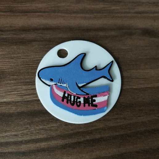 3MF file Ikea Blahaj with transflag 🗝️ ・3D printing design to download ...