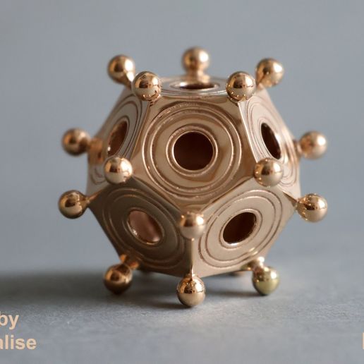 📱 Ancient Dodecahedron - 3D print model・ 3D File for 3D printing・Cults