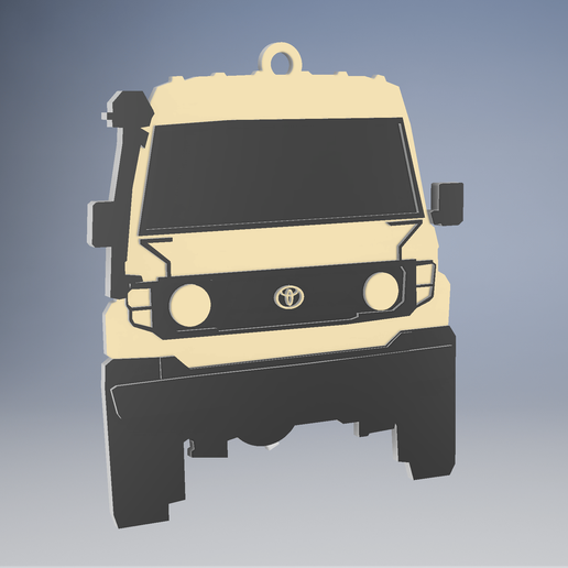 STL file Toyota land cruiser 75 /8 79 73 74 70 series keychain keyfob 🚗 ...
