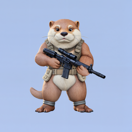 OBJ file OTTER SOLDIER SUBMARINER_002 🦦 ・3D printing model to download ...