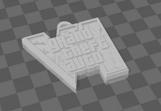 STL file GTA 6 LOGO KEY CHAIN 🔑 ・Model to download and 3D print・Cults