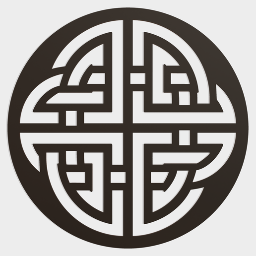 3D file Celtic Knot 3 - 2D/3D Wall Art STL+SVG+DXL+PNG For CNC Router ...
