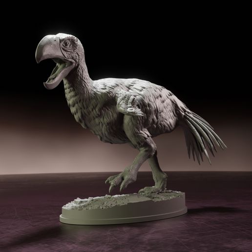 🏃 Brontornis running - pre-supported prehistoric bird・ STL File for ・Cults