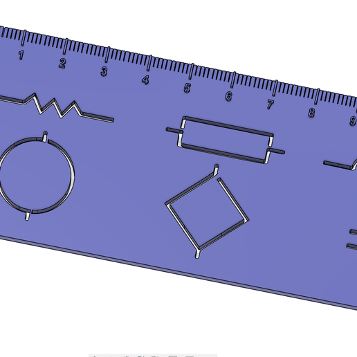🔣 Electronic symbol ruler/pocket schematic maker・ STL File for 3D ...