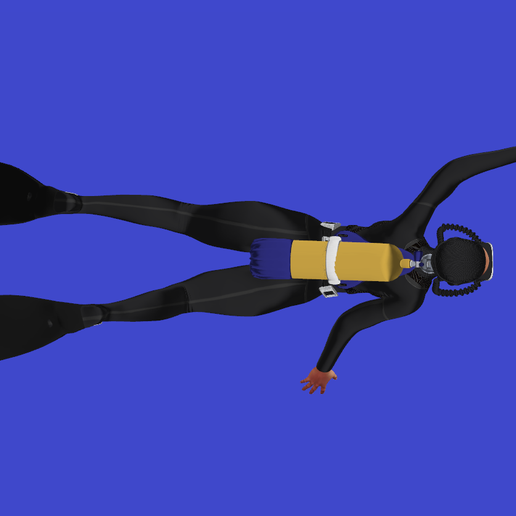 🚰 Scuba Divers set of 4 1:24 scale・ STL File for 3D printing・Cults