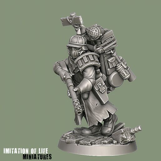 Tavish the Mercenary - Modular Post Apocalyptic 30mm miniature・ 3D File ...