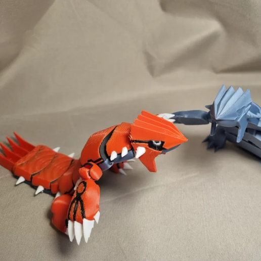 3MF file Groudon Pokemon Flexible flexy 🐉 ・3D print design to download ...