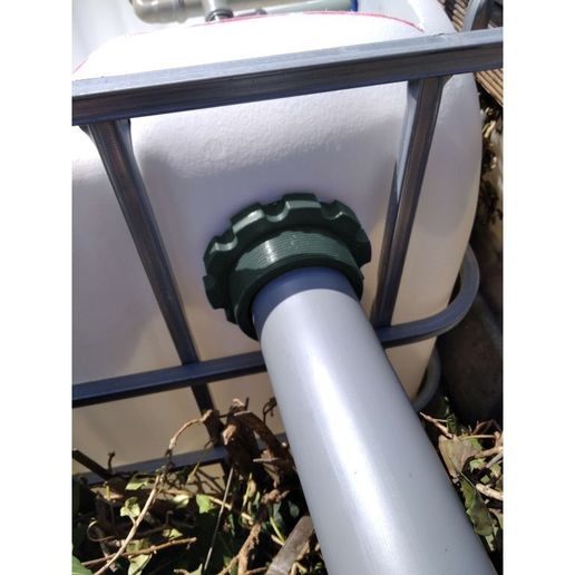 🌳 Bulkhead Fitting for DN50 PP/PVC Pipes・ STL File for 3D printing・Cults